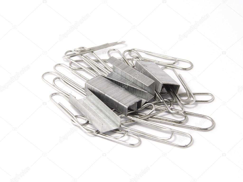 Paper clip and staples Stock Photo by ©mas042 70812371