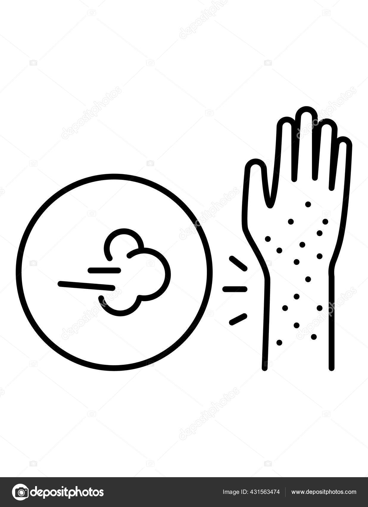 Vector Illustration Allergy Icon Human Hand Stock Vector Image by ...