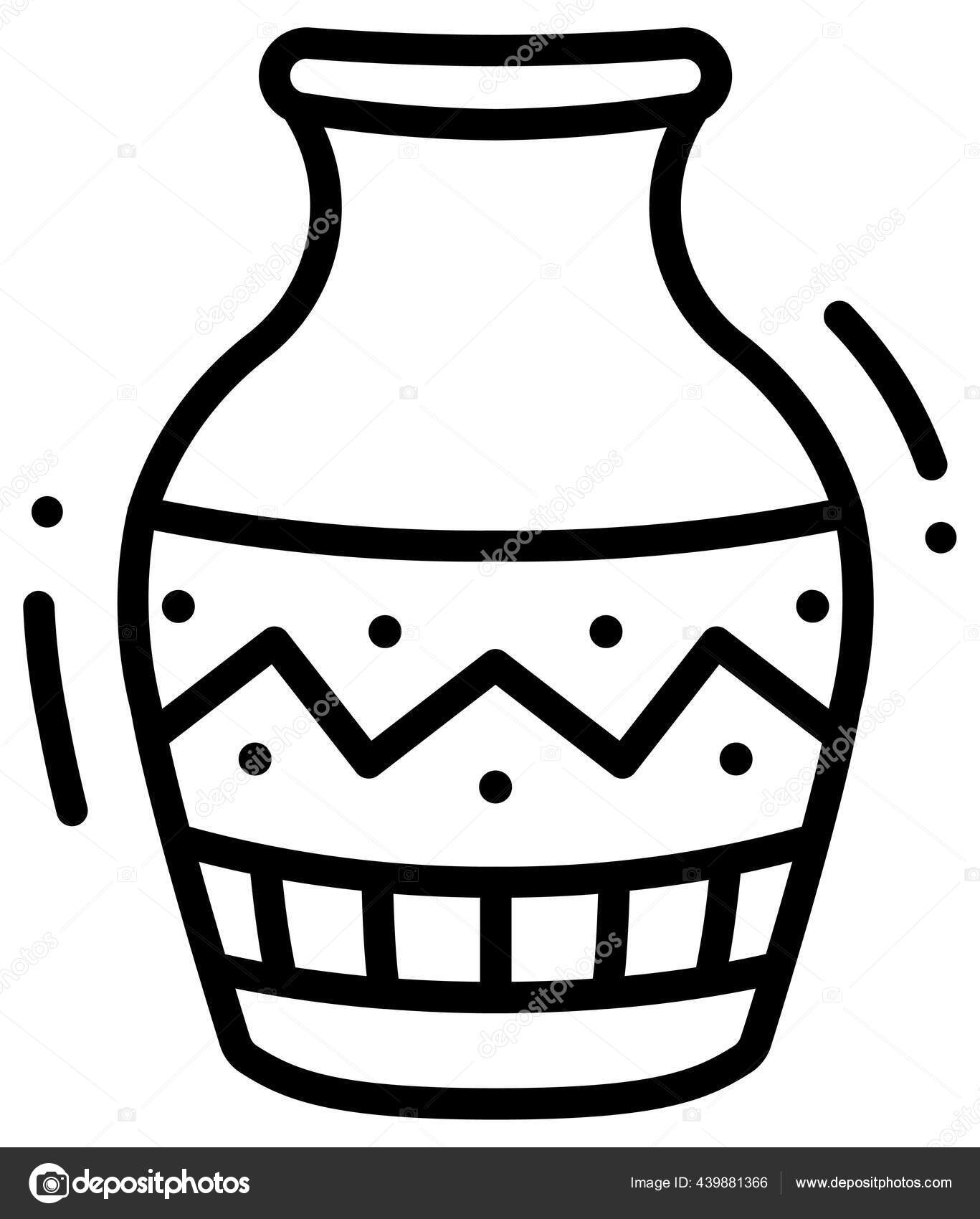 Ilustración Dibujos Animados Icono Cerámica Vector de stock por ...