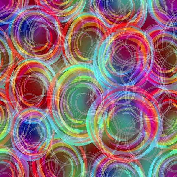 Blurry semitransparent overlapping circle patterns in rainbow colors ...