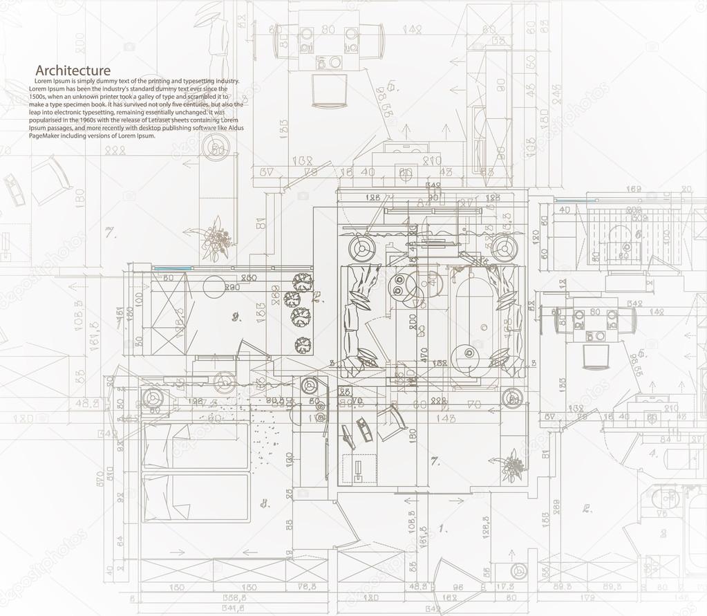 Architectural house blueprint Stock Vector Image by ©skillup11 #65694467