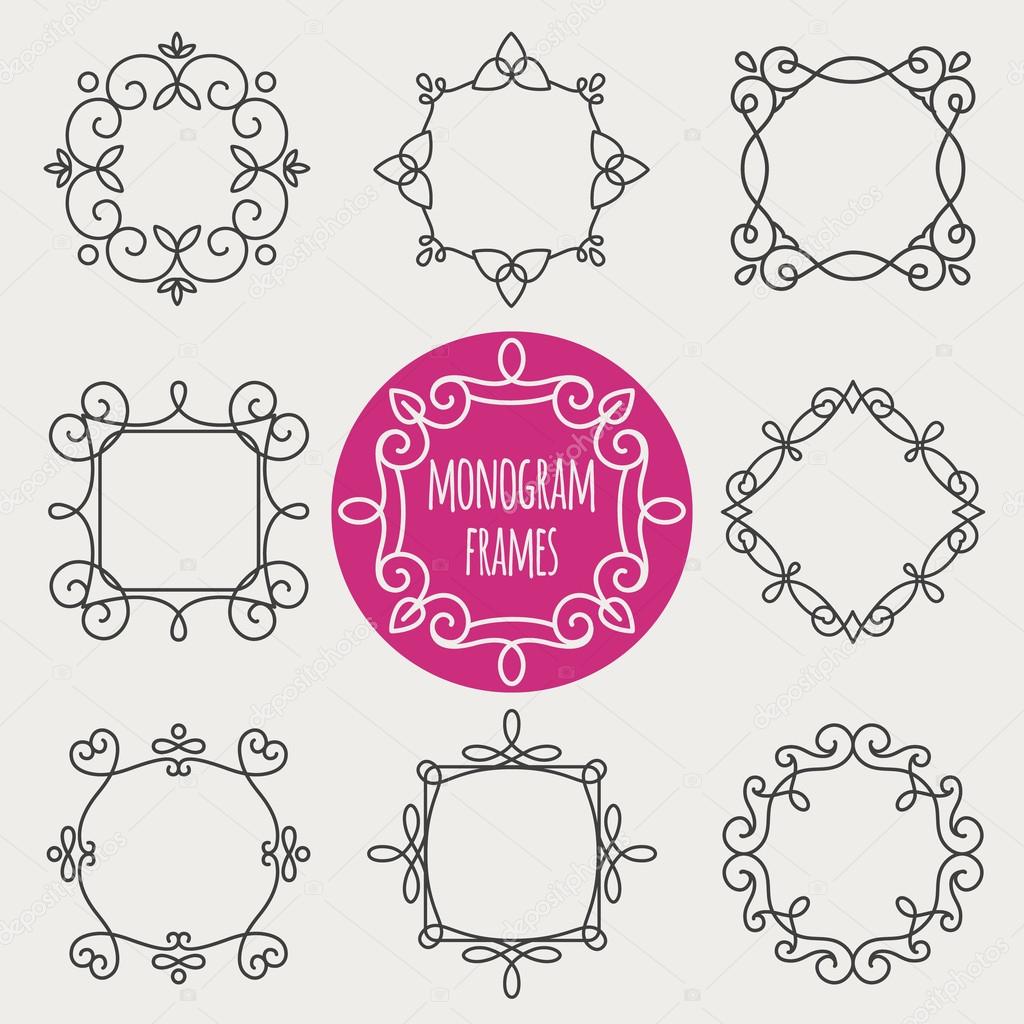 Monogram vintage frames Stock Vector Image by ©skillup11 #65694473