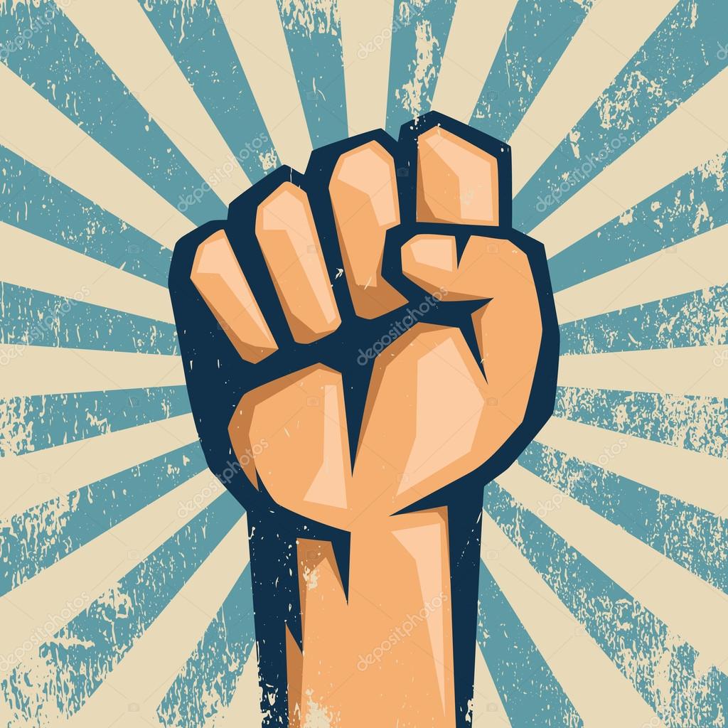 Hand Up Proletarian Revolution — Stock Vector © skillup11 #67803011