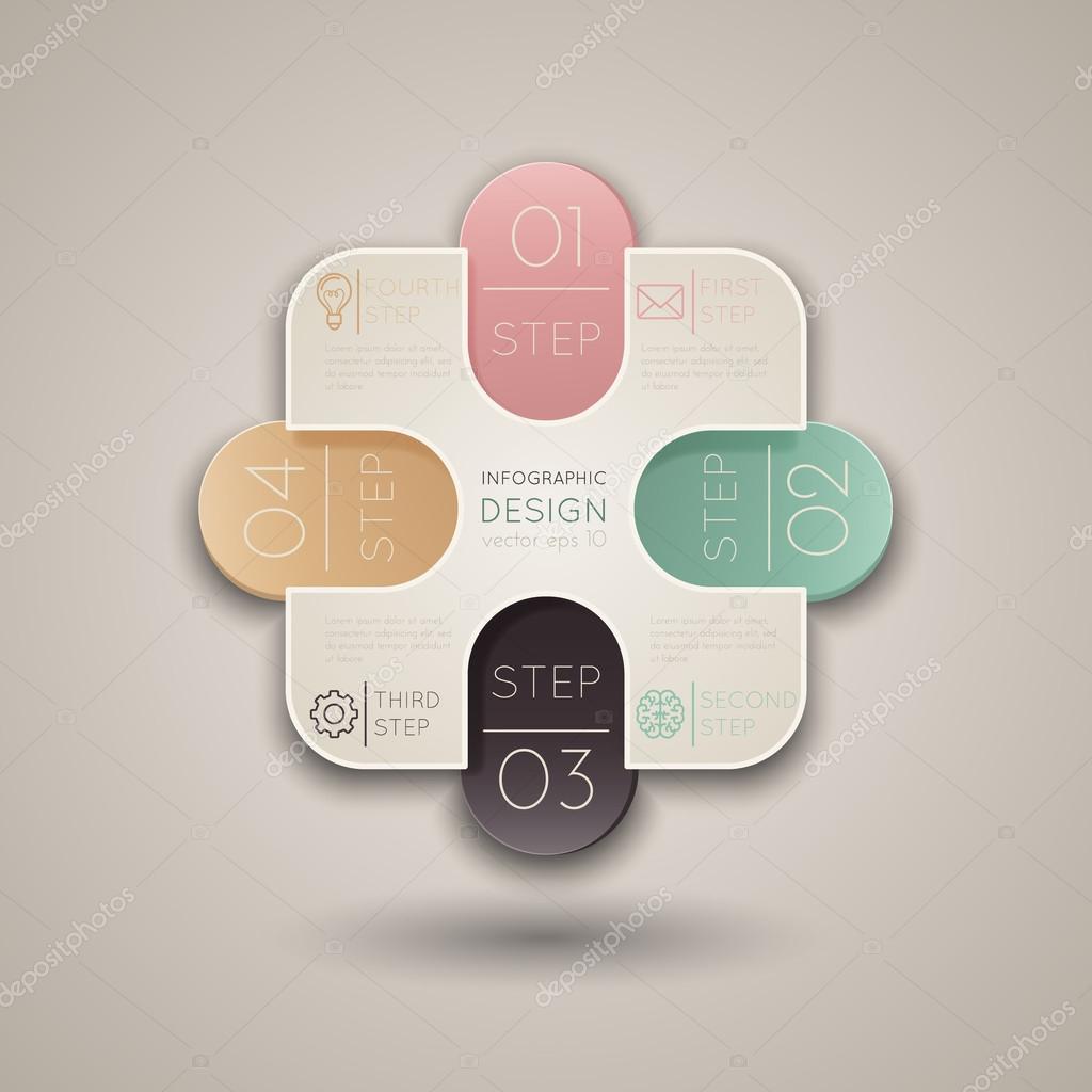 Step-by-step. Colour 3D illustration. Stock Vector by ©skillup11 76756821