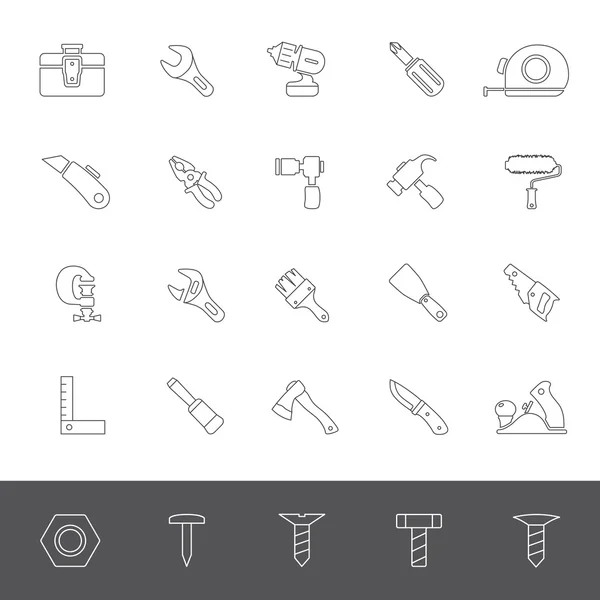 Tools Icons Vector Line Icons Set Premium Quality Simple Thin Stock ...