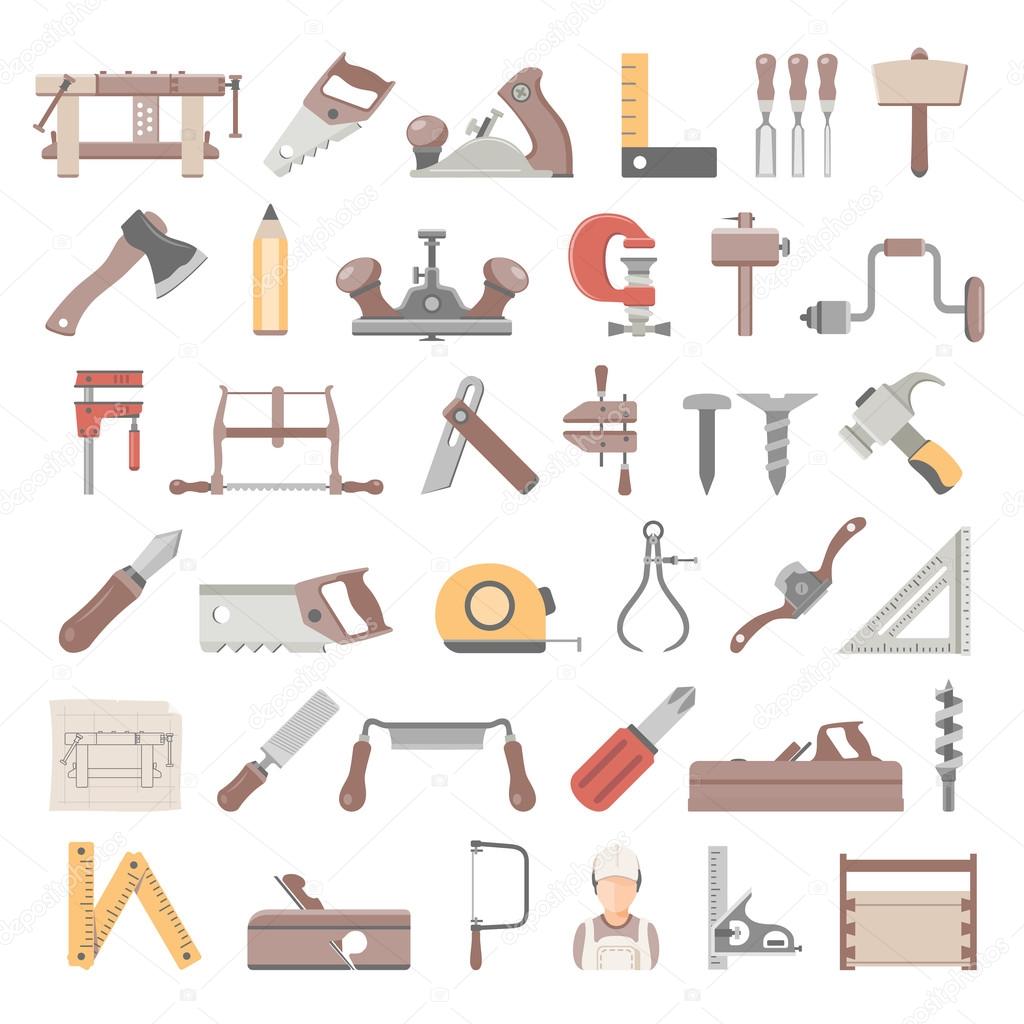 Woodworking Tools Graphics Woodwork Tools Stock Illustrations