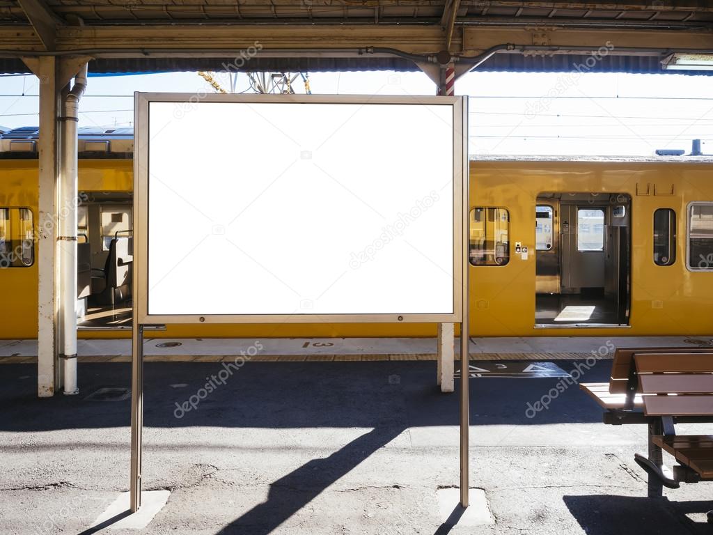 Train station sign template | Blank board Template at Train station ...