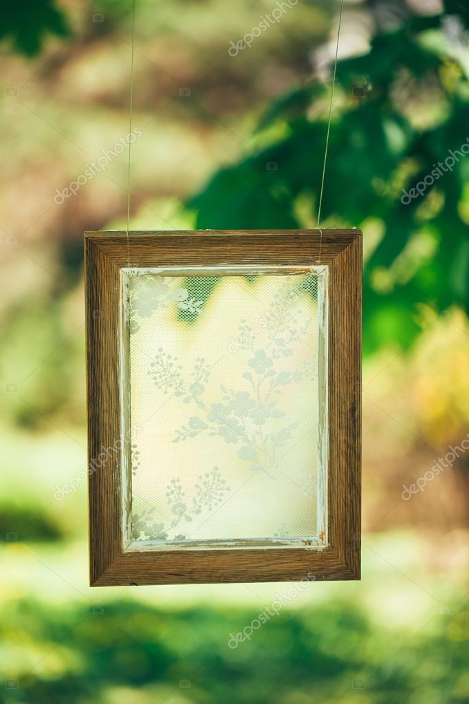 Vintage frame in the forest — Stock Photo © Efetova #91740278