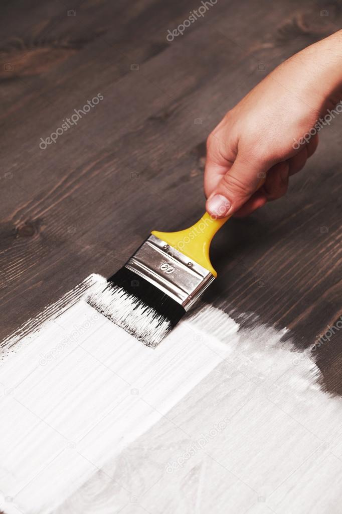 Smear of paint brush. — Stock Photo © Efetova #95516946