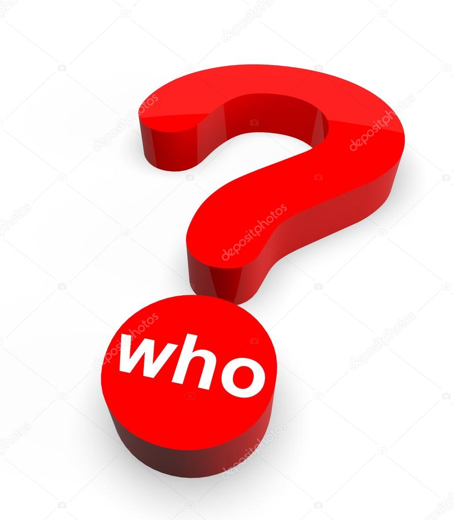 3d Question Mark with word Who — Stock Photo © jsddesign #67515661