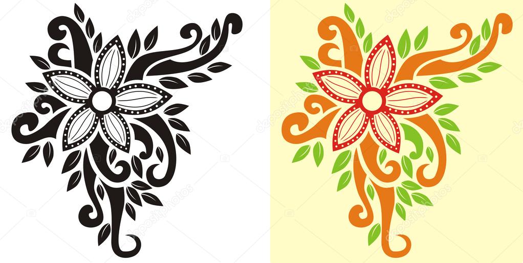 tribales floral — Archivo Imágenes Vectoriales © scrap4vec #60182115