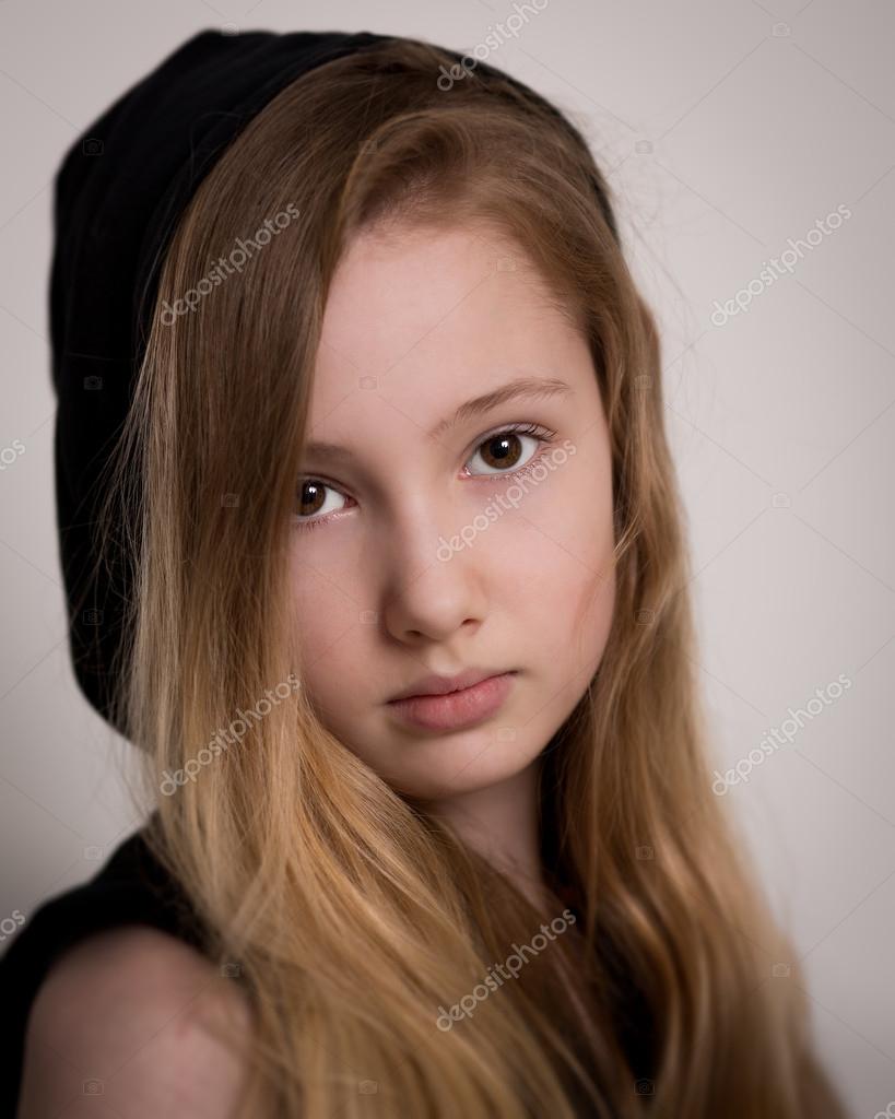 Blond Hooded Girl — Stock Photo © Heijo #61322857