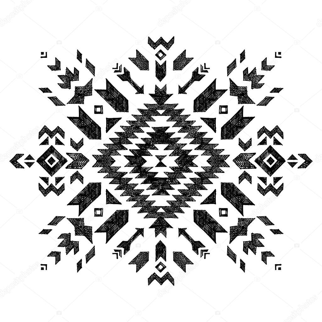 Hand drawn tribal design element — Stock Vector © mart_m #111821636