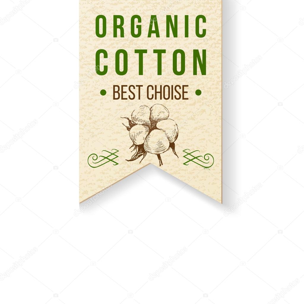 Organic cotton label with type design Stock Vector Image by ©mart_m ...