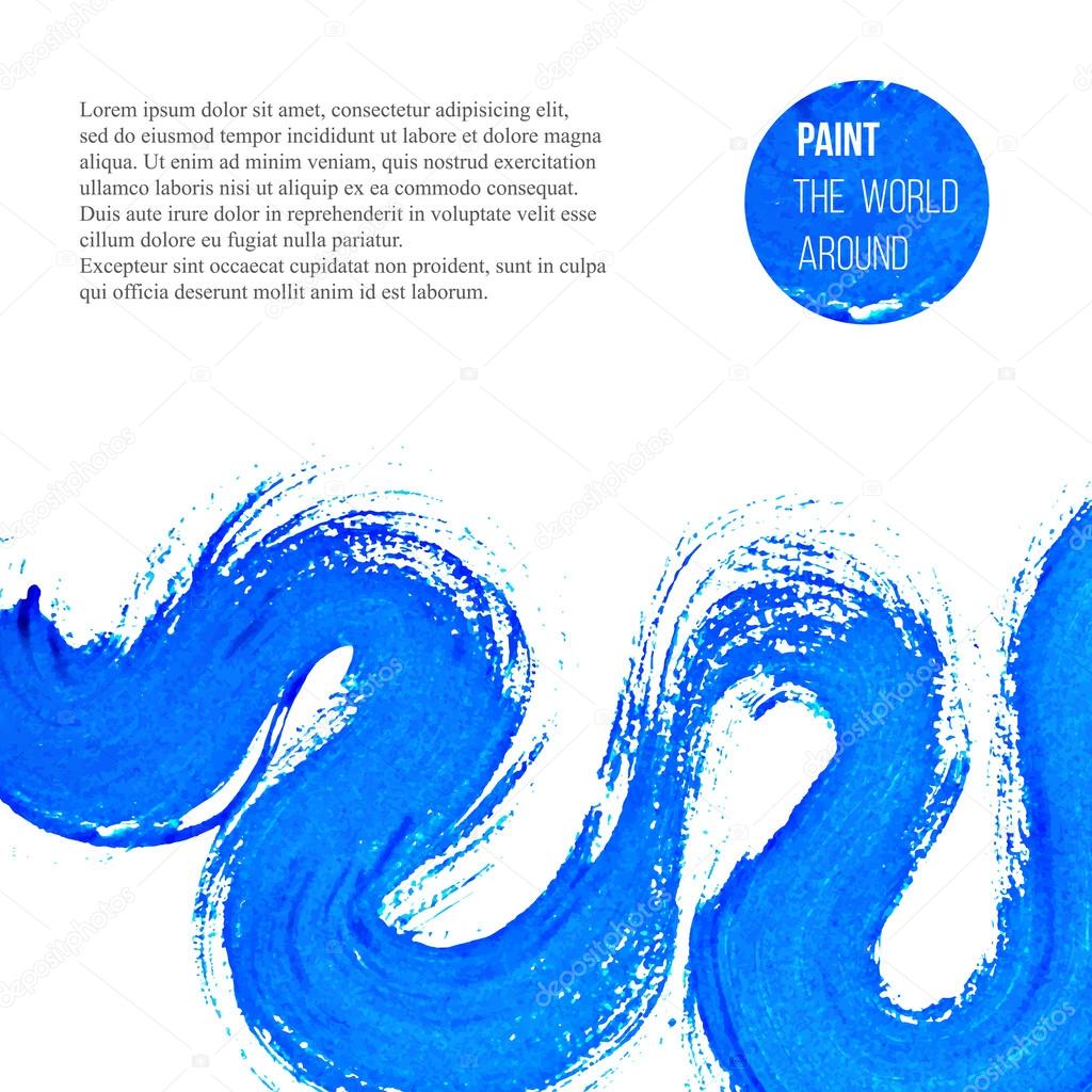 Abstract blue brush stroke Stock Vector Image by ©mart_m #60033449