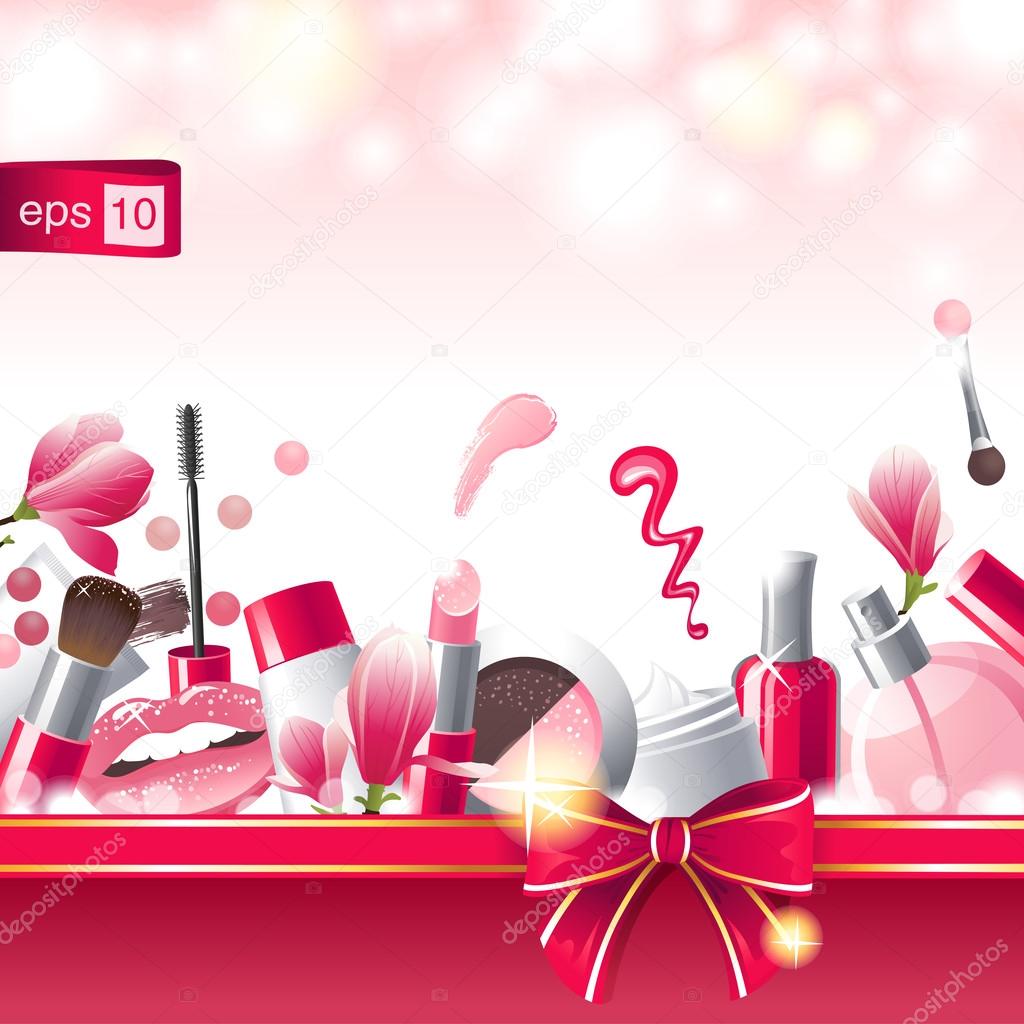 Glamorous make-up background — Stock Vector © mart_m #60035253