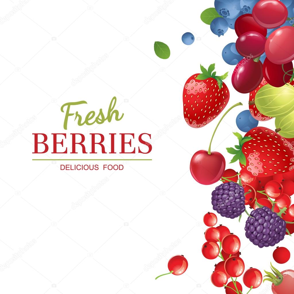 Background with berries Stock Vector by ©mart_m 60046991