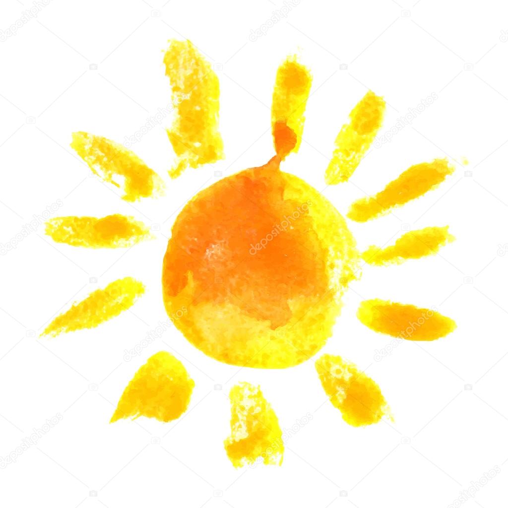 Acuarela sol icono Vector de stock por ©mart_m 60052739