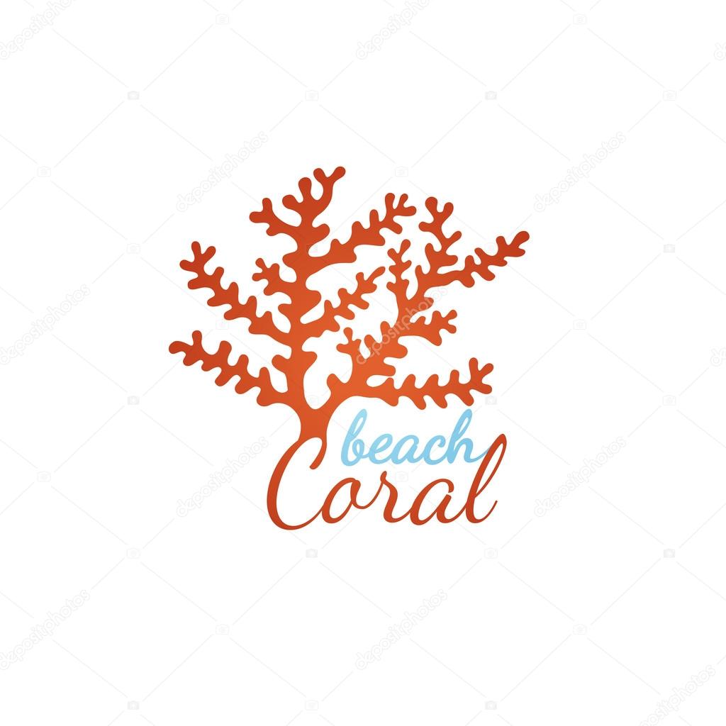 Modèle de logo de plage de corail Vecteur par ©mart_m 63050211