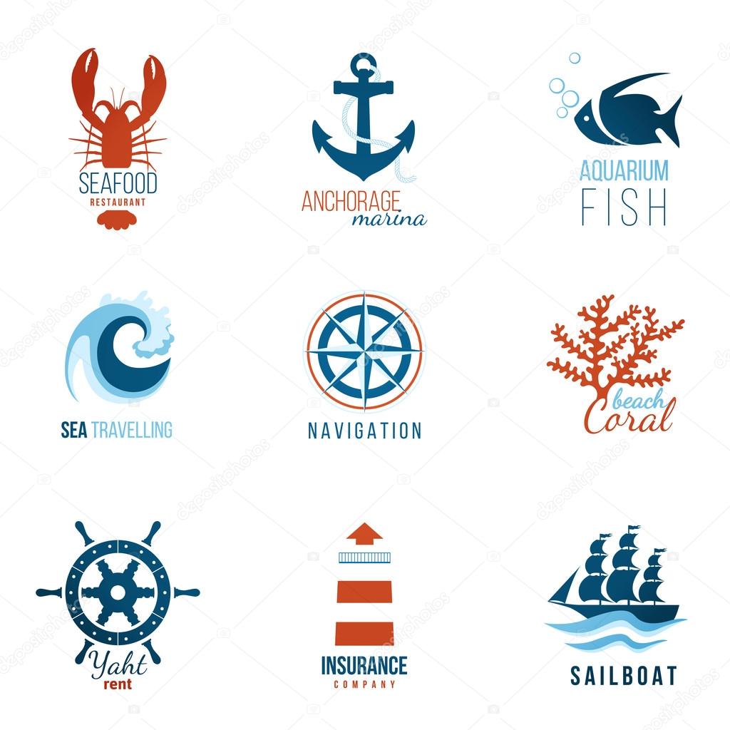 Plantillas de logotipo de mar tema Vector de stock #63051259 de ©mart_m