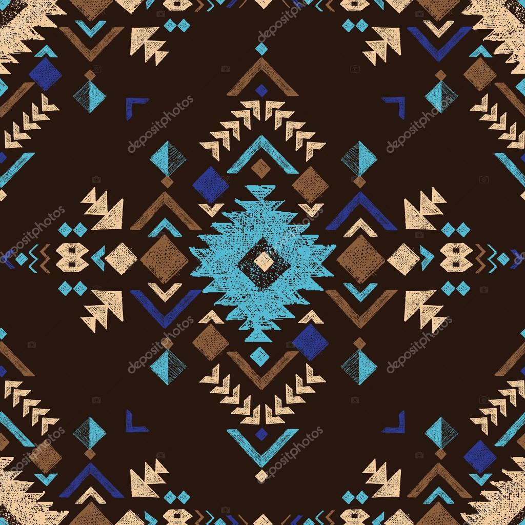 Hand drawn tribal seamless pattern Stock Vector Image by ©mart_m #81646624