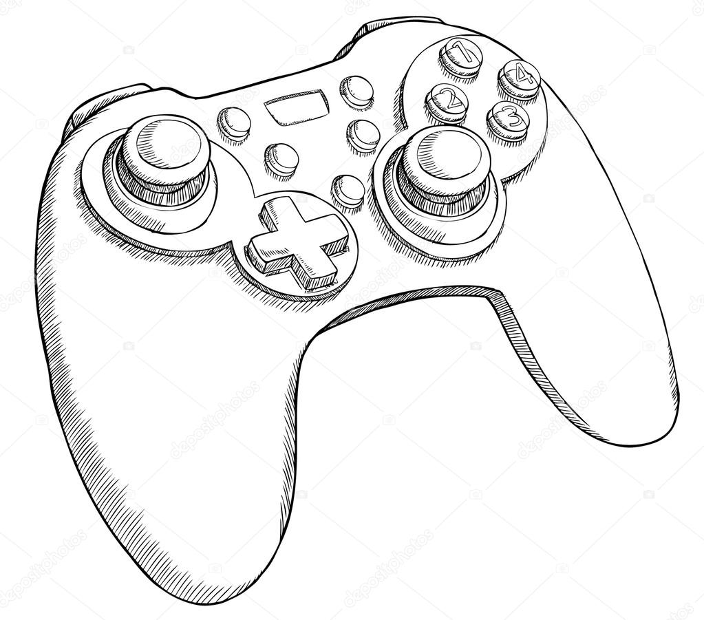 Sketch style gamepad Stock Vector Image by ©GaleartStudio #60516633
