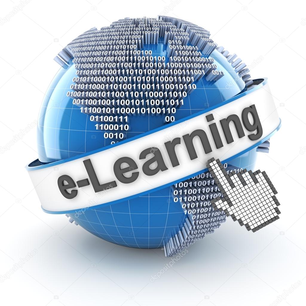 Elearning symbol with digital globe, 3d render Stock Photo by ©ymgerman ...