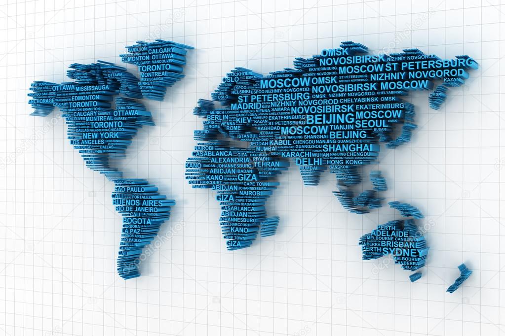 World map formed by words — Stock Photo © ymgerman #73297089