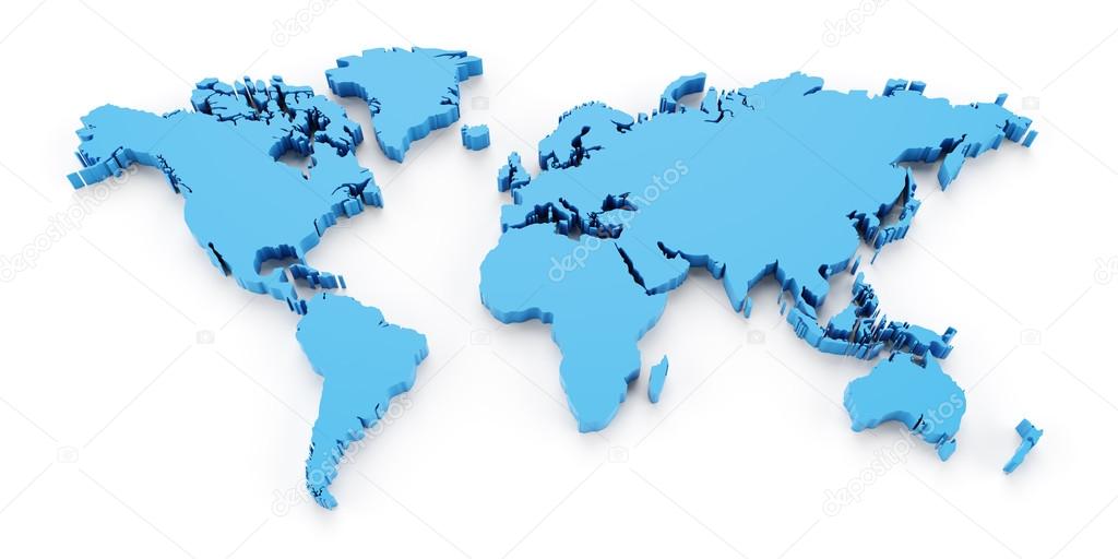 Detail world map, 3d render — Stock Photo © ymgerman #87167312
