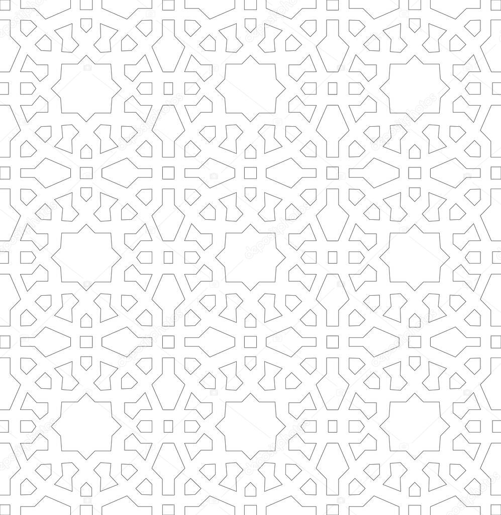 Dibujo CAD en blanco y negro en 2D del patr n geom trico isl mico. Patrones isl micos utilizan ...
