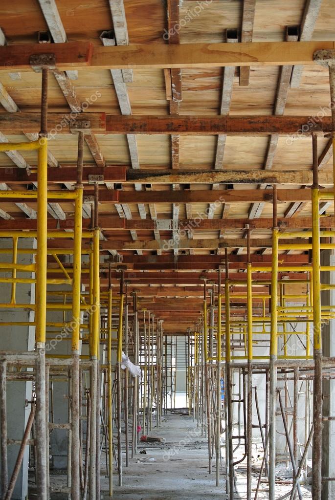 Row of scaffolding support slab formwork Stock Photo by ©Aisyaqilumar ...