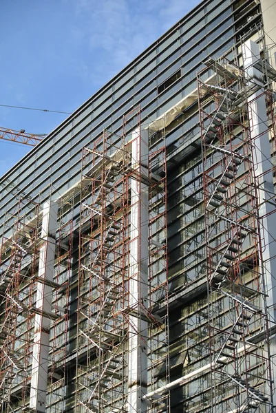 Scaffolding erected to support slab formwork — Stock Photo ...