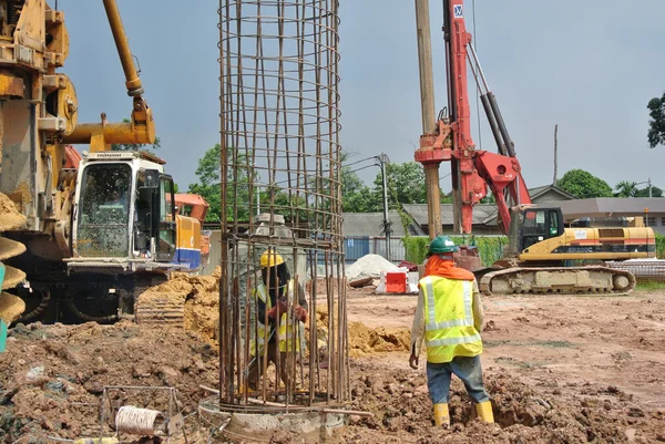 Bore pile steel casing installed at the construction site ⬇ Stock Photo ...