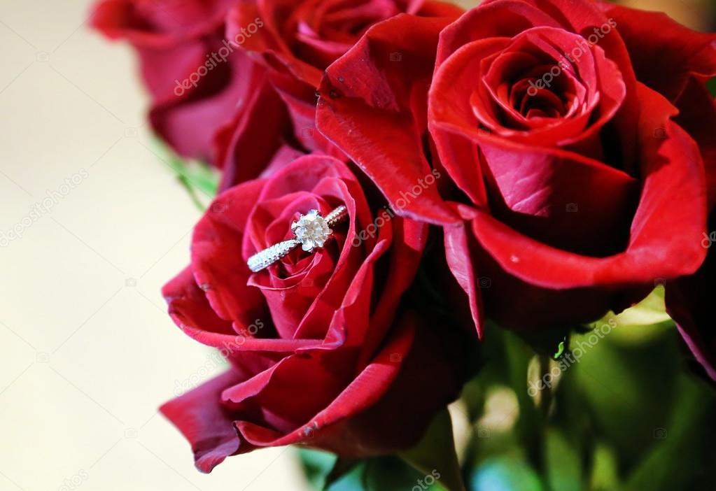 Red Rose Bouquet With Diamonds
