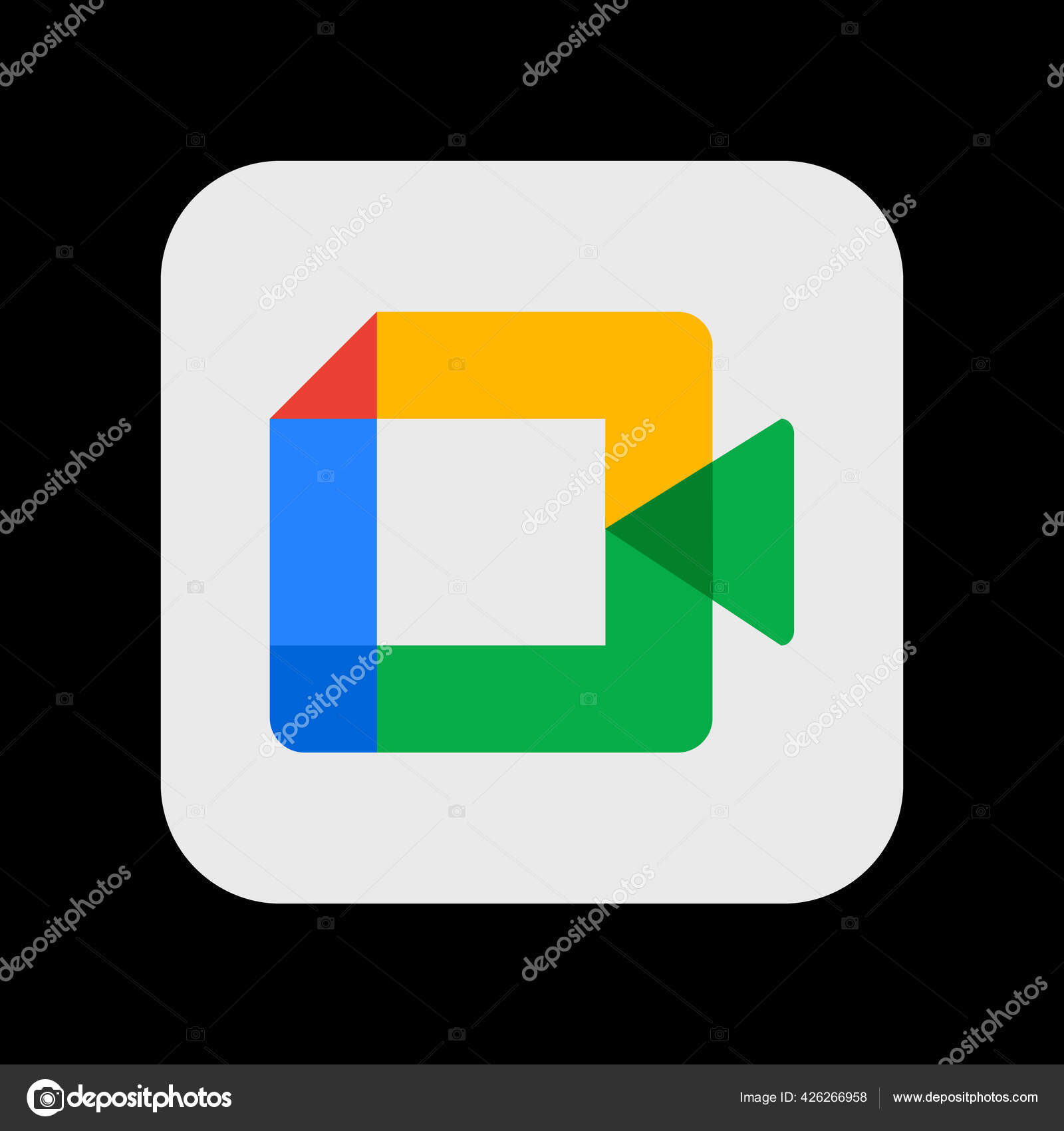 Google Meet. App Icon. Ilustración vectorial Vector de stock #426266958 ...