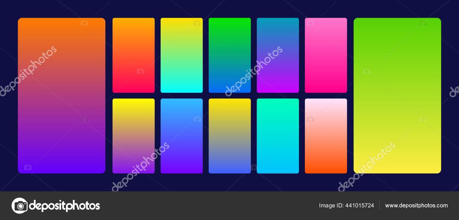 Bright Vibrant Gradient UI Backgrounds Vector Illustration Stock Vector ...