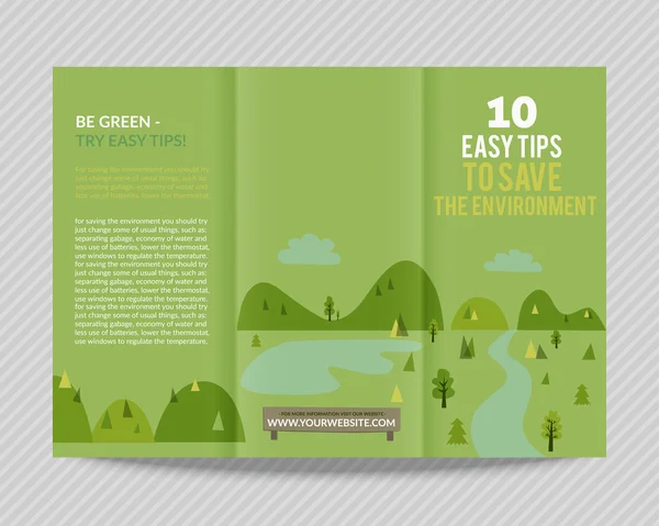 Ecological brochure — Stock Vector © NatalieDuvanova #60448971