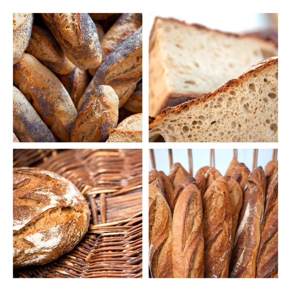 Collage of bread images — Stock Photo © zmaris #4093327