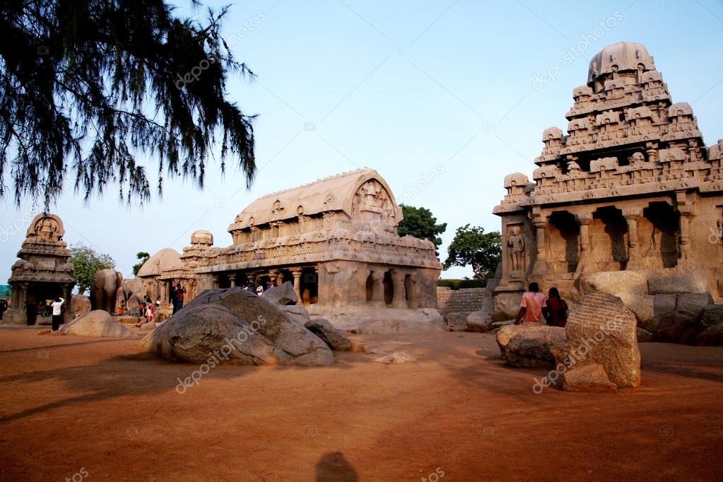 Pancharatha temples in Mammallapuram — Stock Photo © snowwhiteimages ...