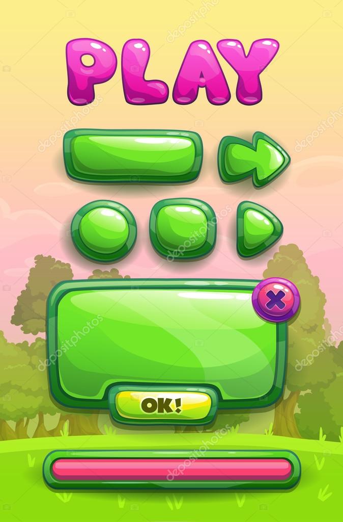 Cute cartoon game assets set ⬇ Vector Image by © lilu330 | Vector Stock ...