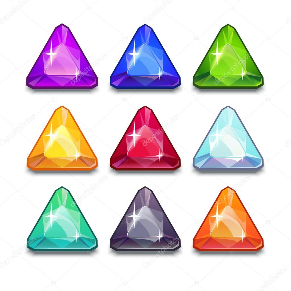 Cartoon vector gems and diamonds Stock Vector Image by ©lilu330 #60465623