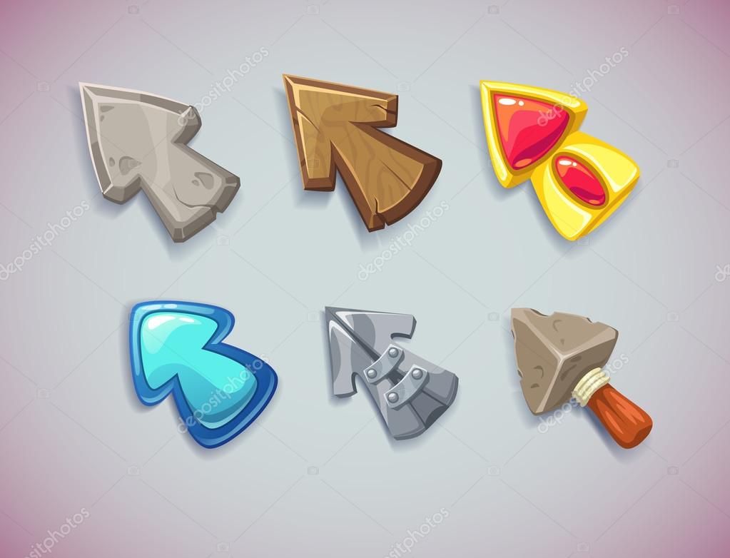 Cursores de dibujos animados Vector de stock por ©lilu330 62140631