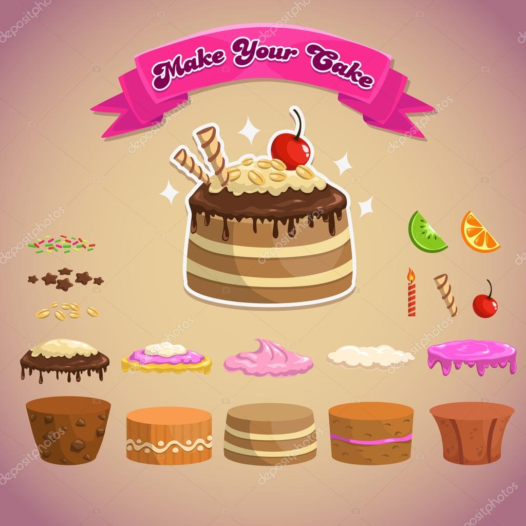 Making cake — Stock Vector © lilu330 #62140797