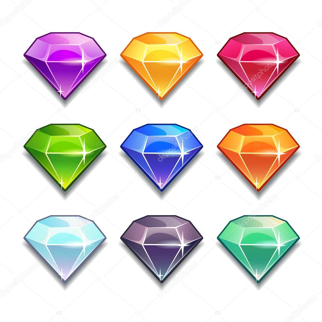 Gems and diamonds icons Stock Vector Image by ©lilu330 #62270995