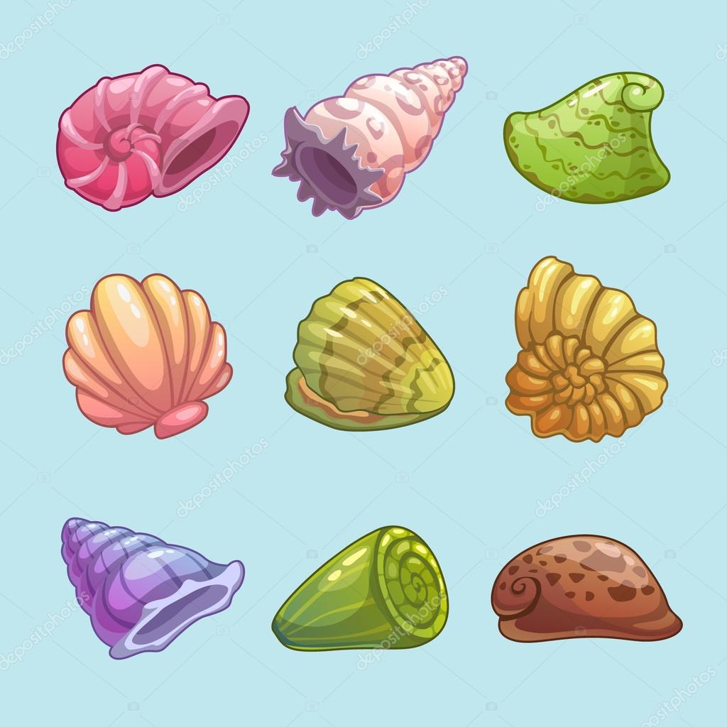 Cartoon shells Stock Vector Image by ©lilu330 #62271425