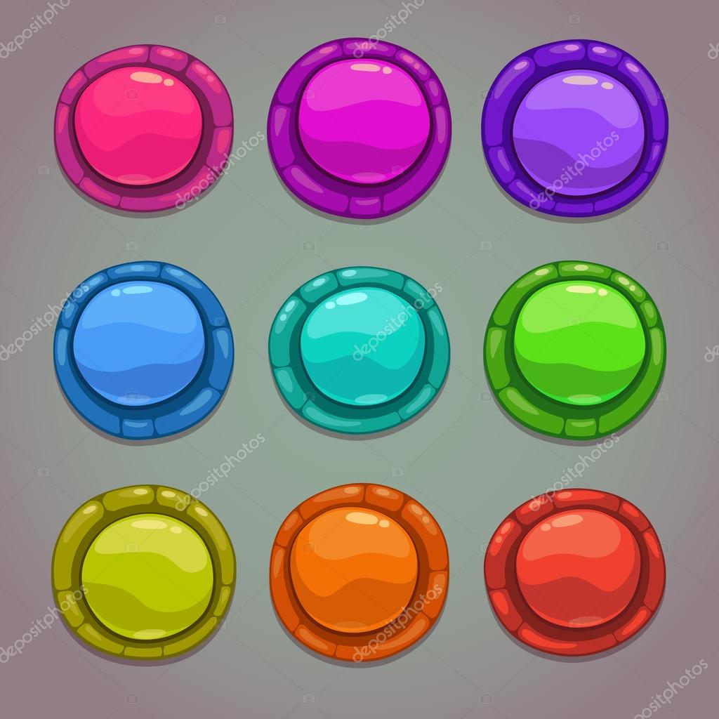 Cartoon round buttons Stock Vector Image by ©lilu330 #68788523