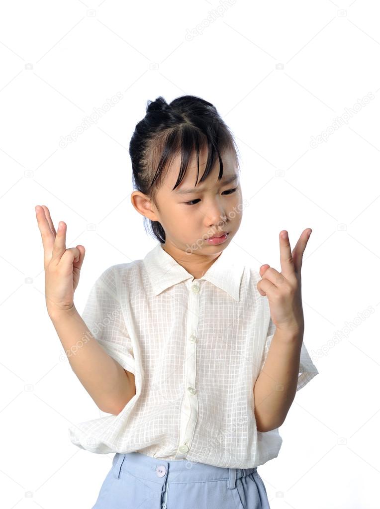 Confused little asian child do not know answer of math Stock Photo by ...