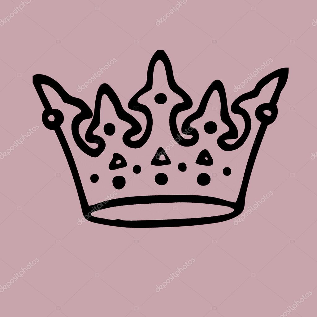 Old crown vintage illustration — Stock Photo © Olga_sunandmoon #60593131