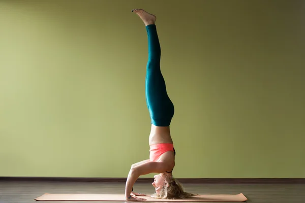 Supported headstand yoga pose - Stock Image - Everypixel