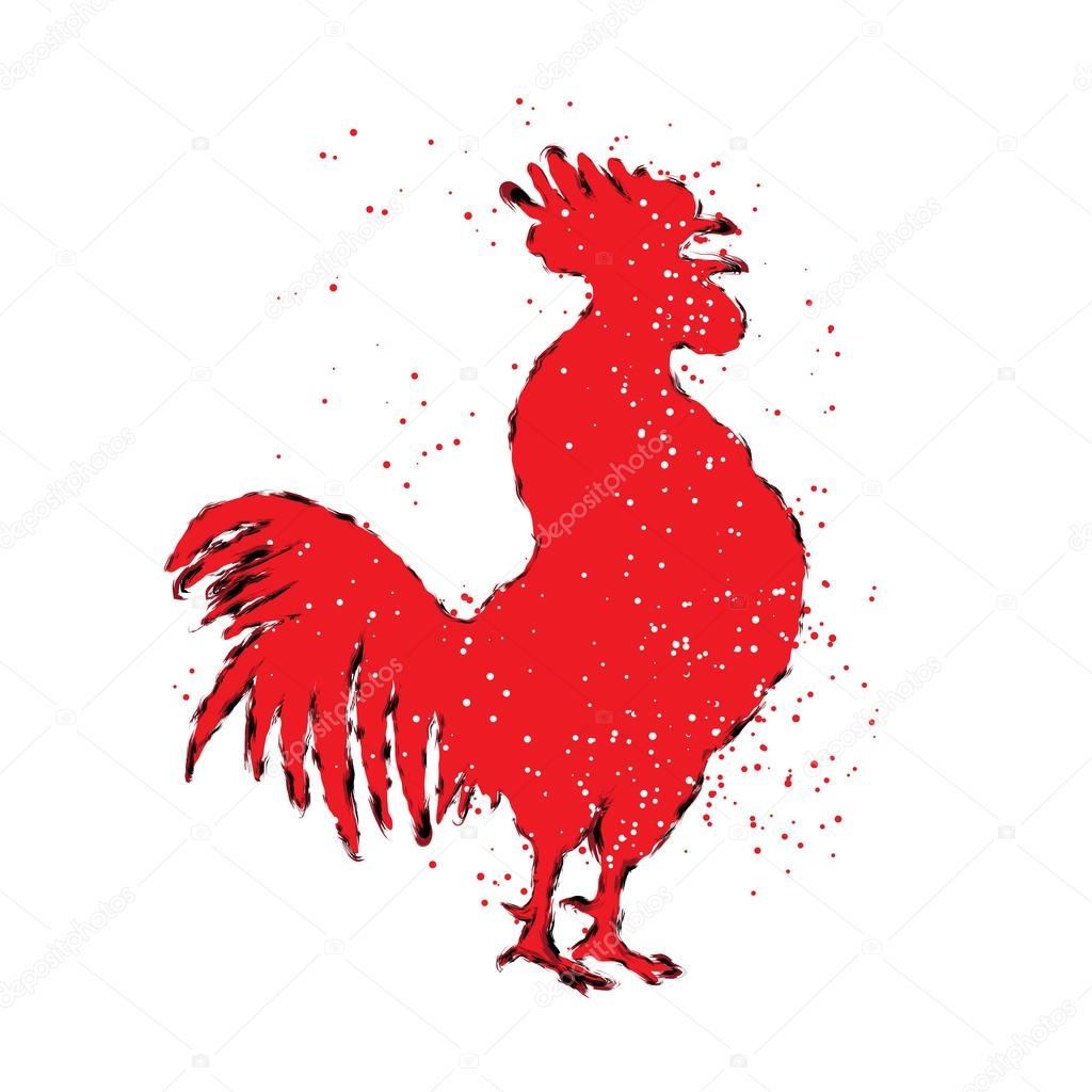 Red new year rooster symbol Stock Vector Image by ©goldenshrimp #114679138